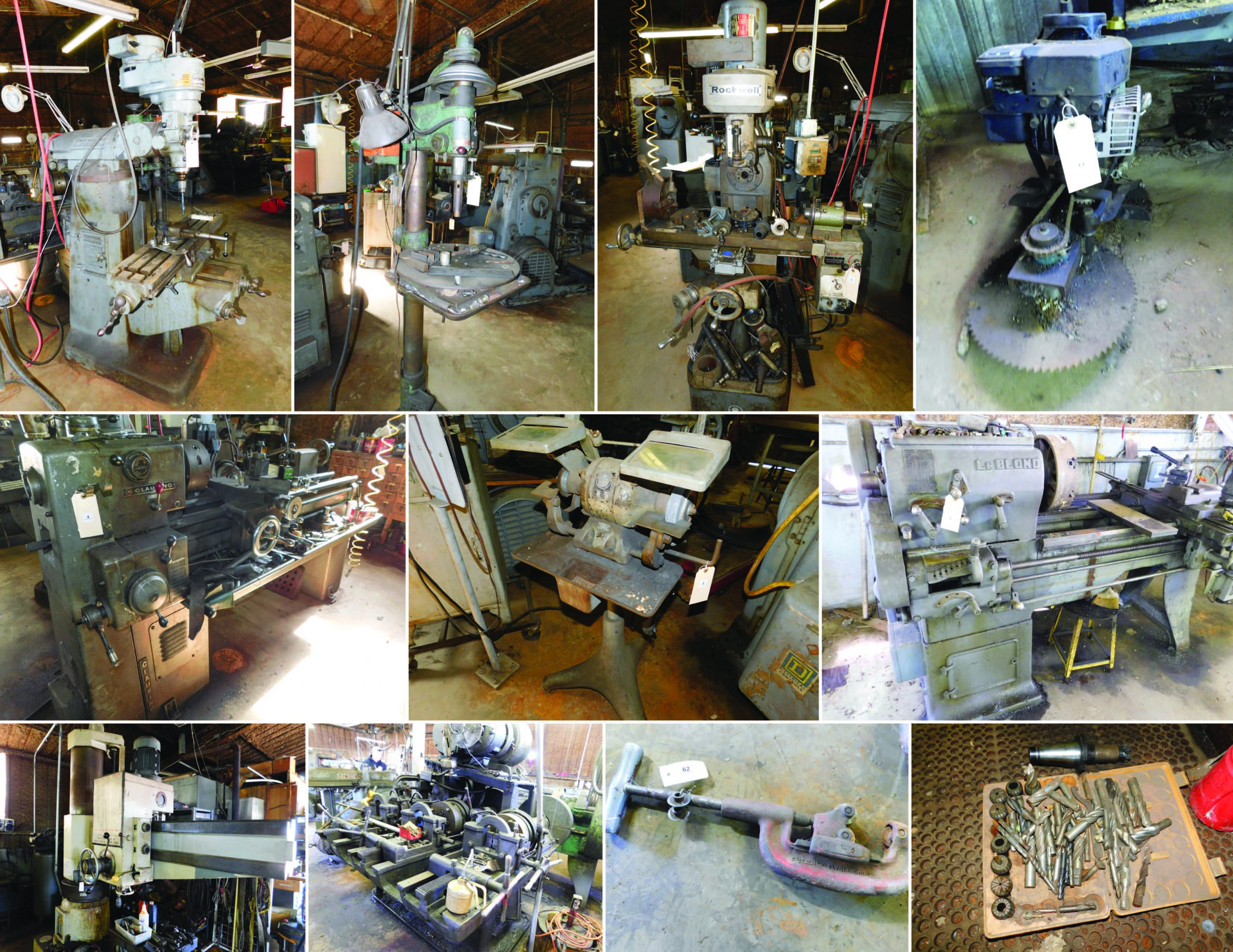 2/20 MACHINE SHOP * VERTICAL MILLS * HORIZONTAL MILLS * LATHES ...