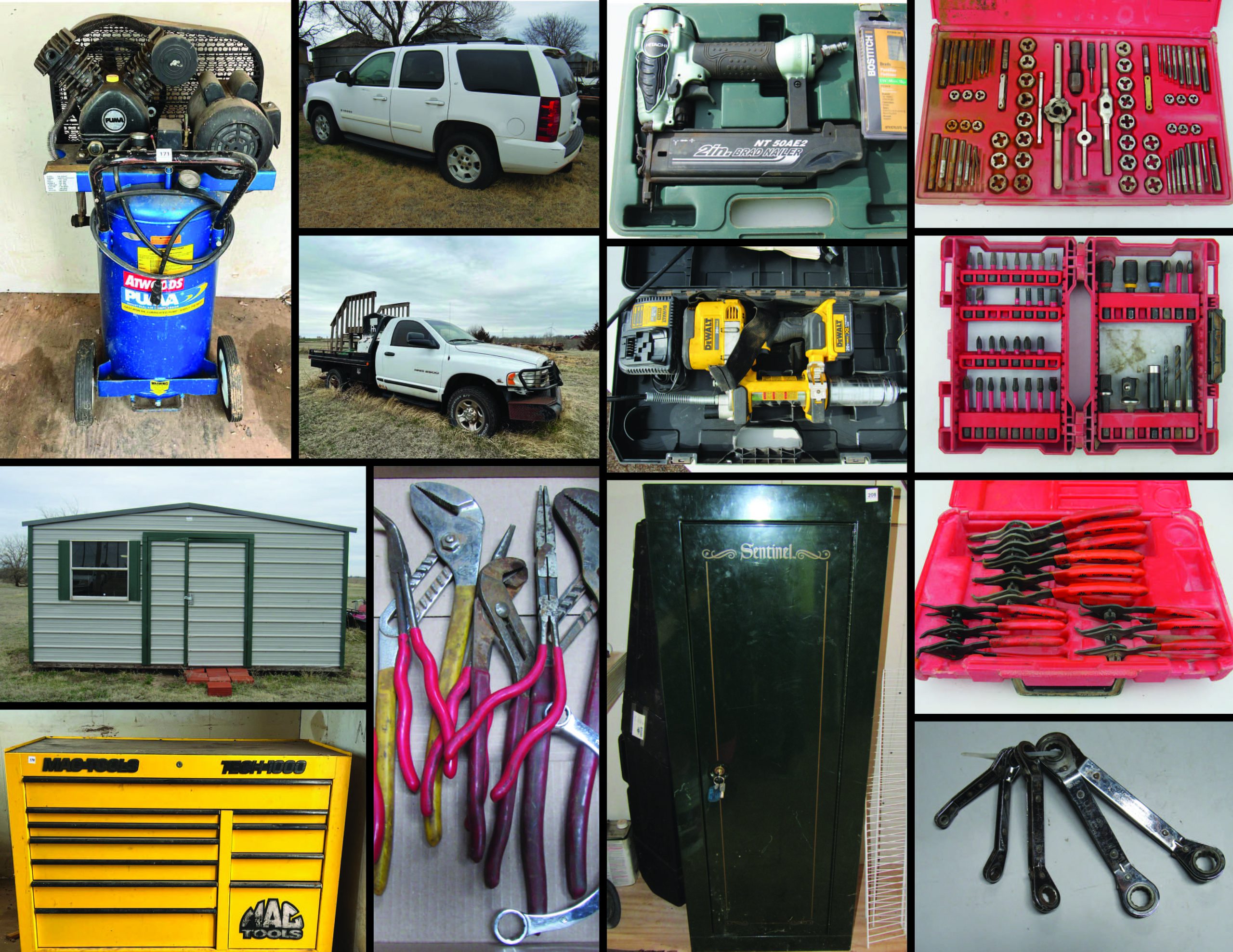 4/19 SHOTGUNS – RIFLES – 2007 CHEVY TAHOE – 2003 DODGE 2500 PICKUP ...