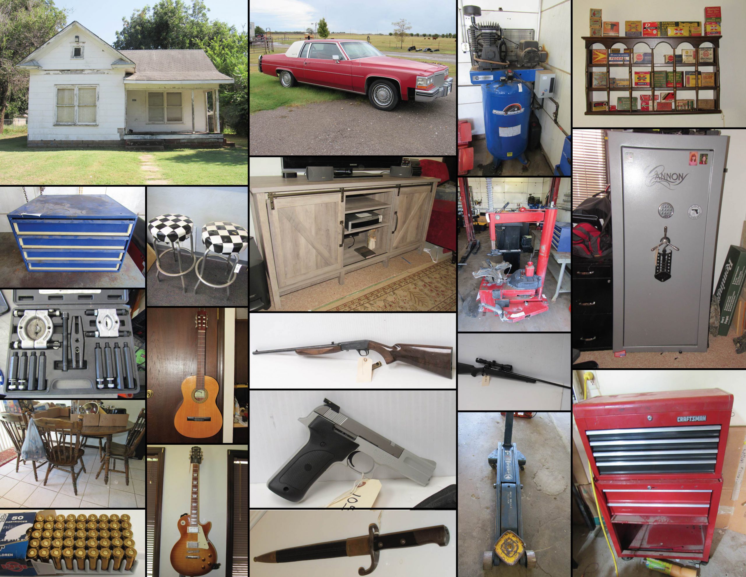 11/26 HOME * GUNS * 1980 CADILLIAC * AMMO * MECHANICS TOOLS * ENID ...